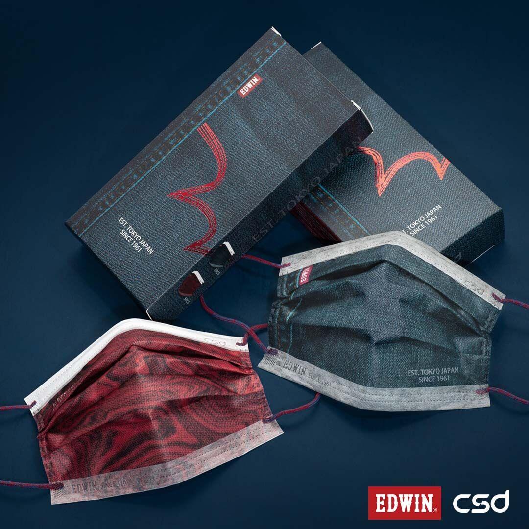 2022【EDWIN】丹寧紅潮口罩 - 中國衛生材料